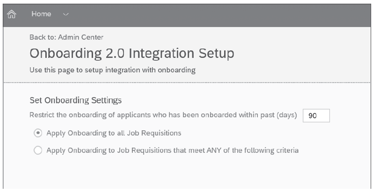Integrating SAP SuccessFactors Onboarding 2.0 with Recruiting Management