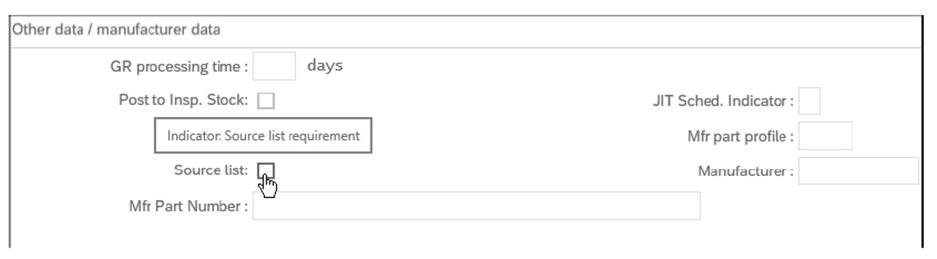 Source Lists in SAP S/4HANA