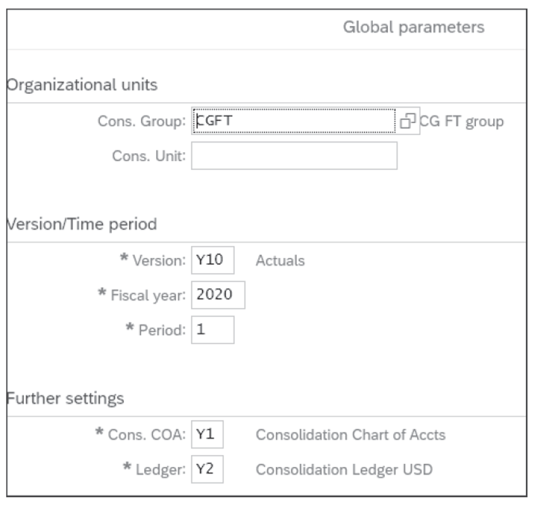 Global Settings for SAP S/4HANA Group Reporting