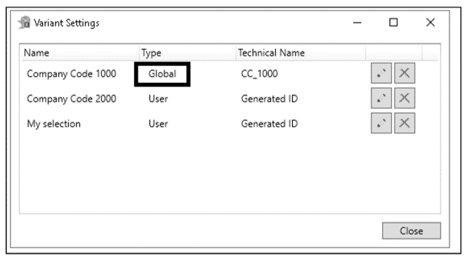 Prompting with Variants in SAP Analysis for Microsoft Office