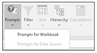 Prompting with Variants in SAP Analysis for Microsoft Office