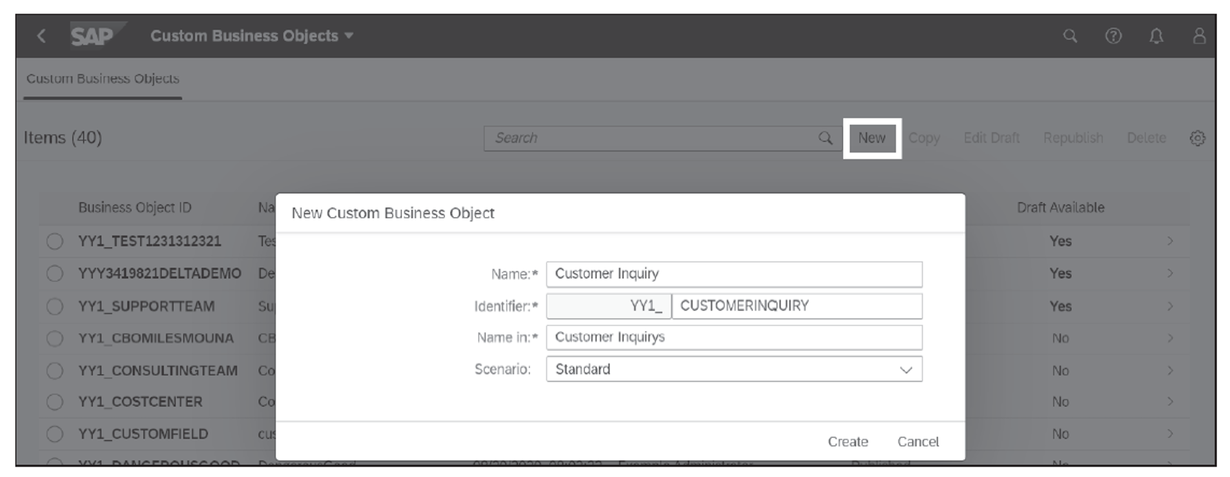 How to Create New Custom Business Objects in SAP S/4HANA