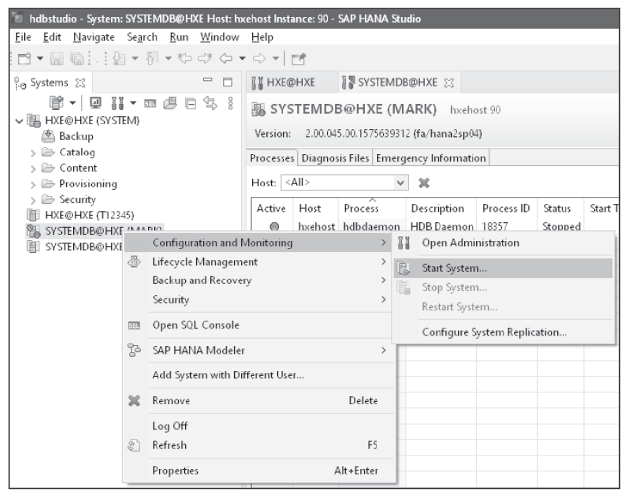 How to Start and Stop an Instance of SAP HANA