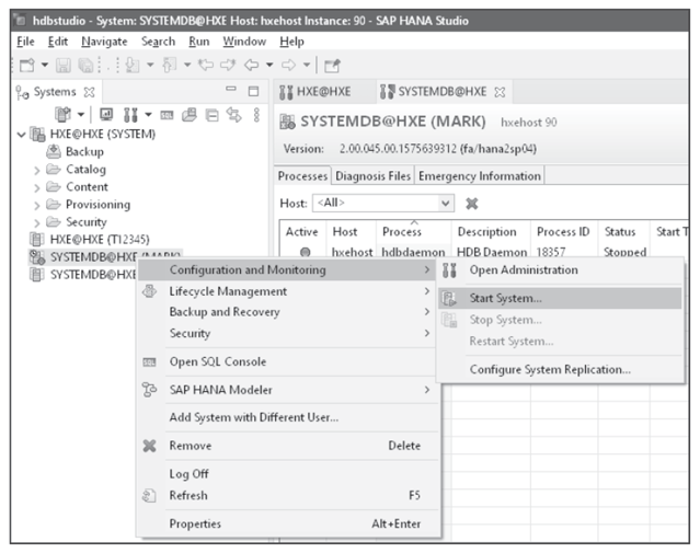 How to Start and Stop an Instance of SAP HANA
