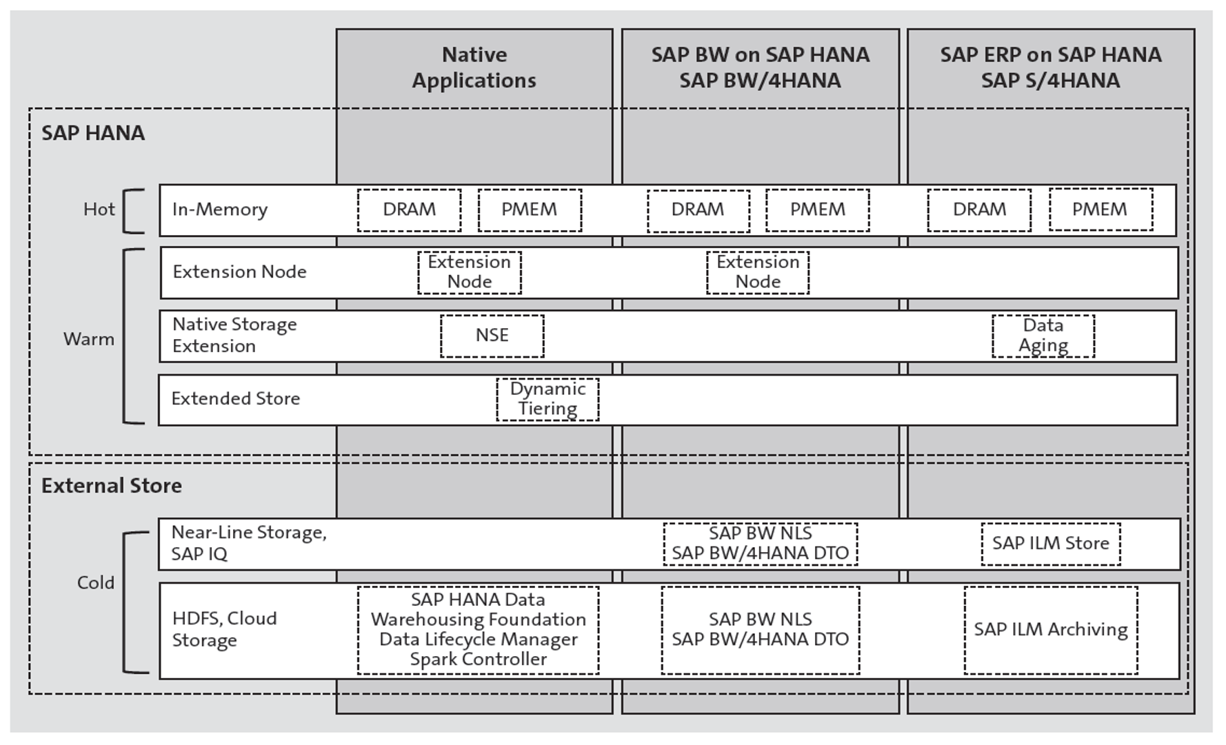 Options for SAP HANA Data Tiering
