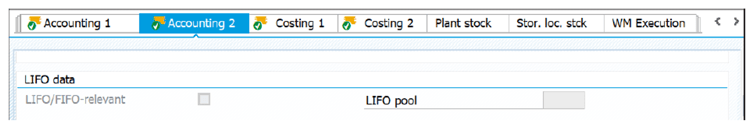 Accounting Views in the Material Master