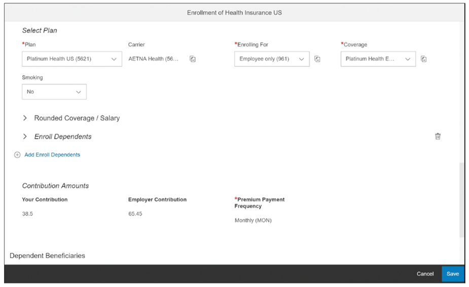 Using Global Benefits in SAP SuccessFactors Employee Central