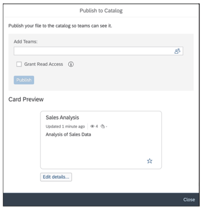 How to Share and Publish an SAP Analytics Cloud Story