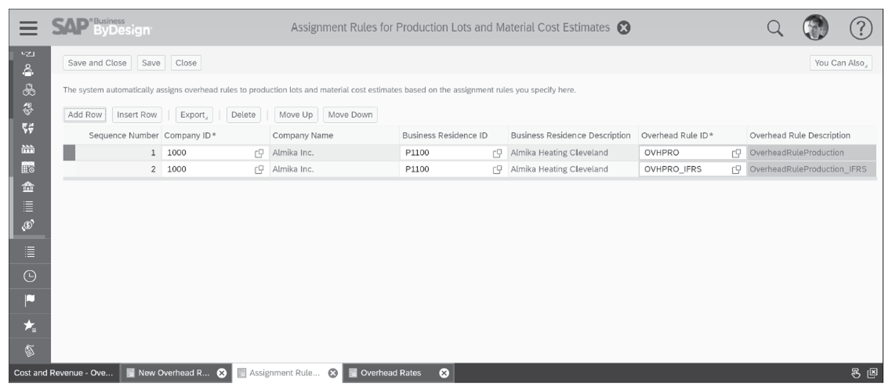 Using SAP Business ByDesign for Cost and Revenue