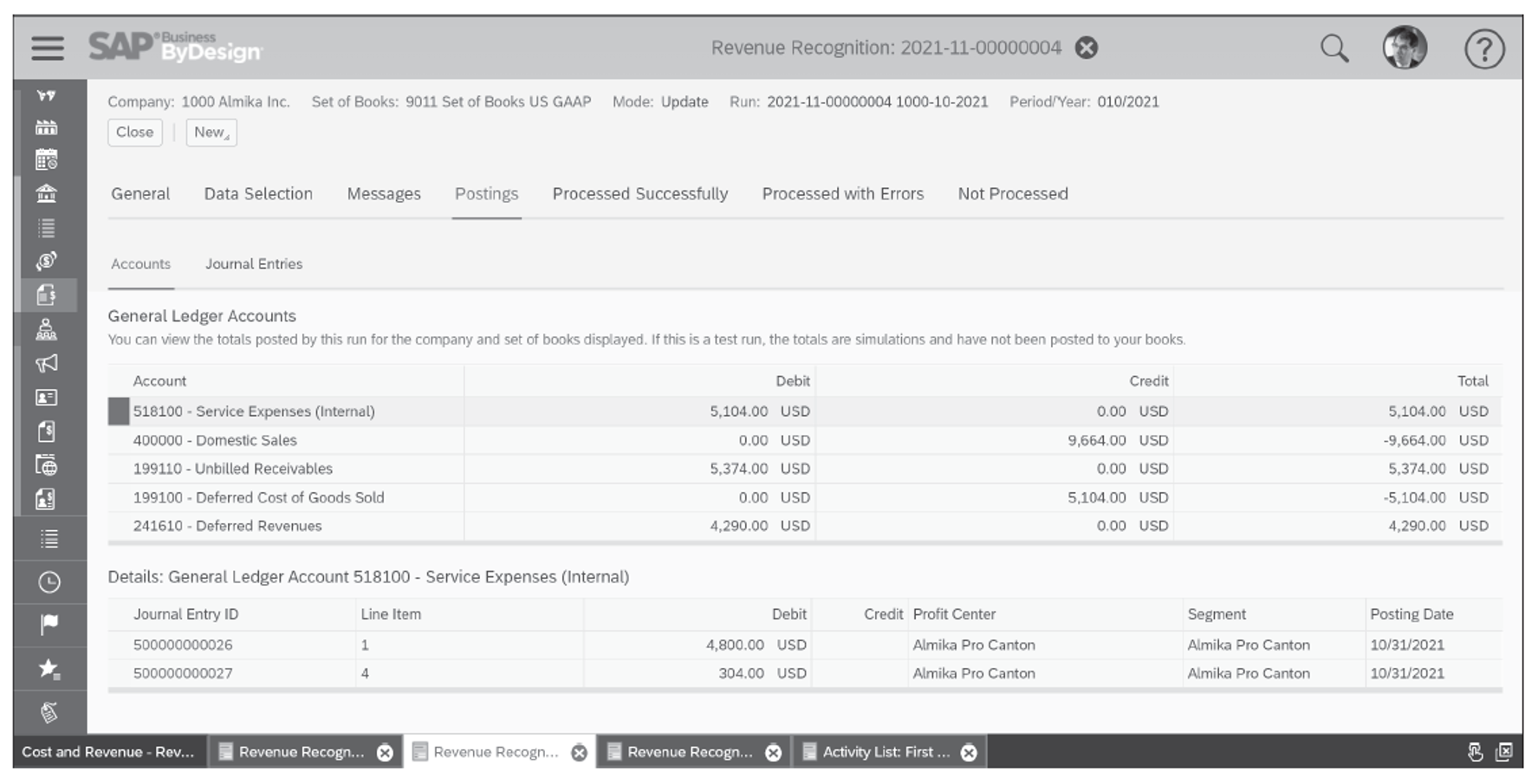 Using SAP Business ByDesign for Cost and Revenue