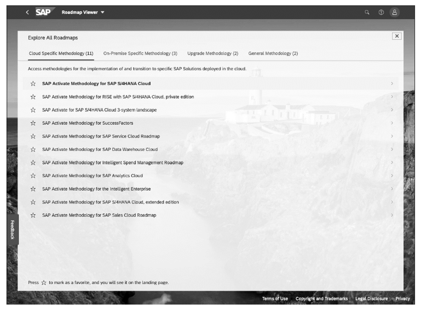 Using the Roadmap Viewer for SAP Activate Projects