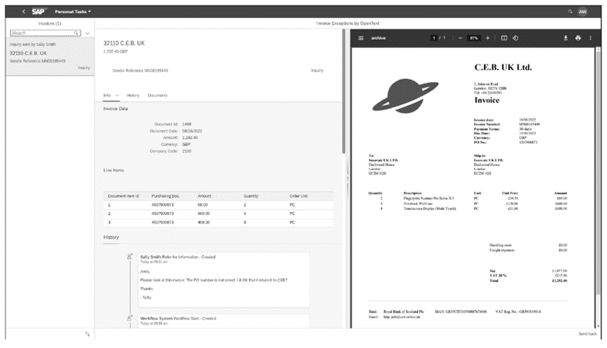 SAP Fiori Applications for Invoice Management with SAP