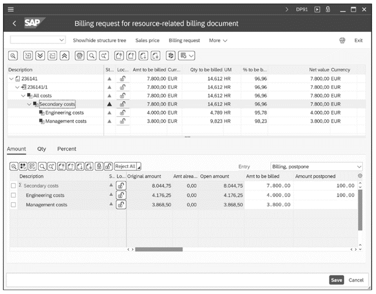 Billing with SAP Project System in SAP S/4HANA