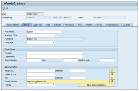 How to Configure Emails for Use in SAP Access Control