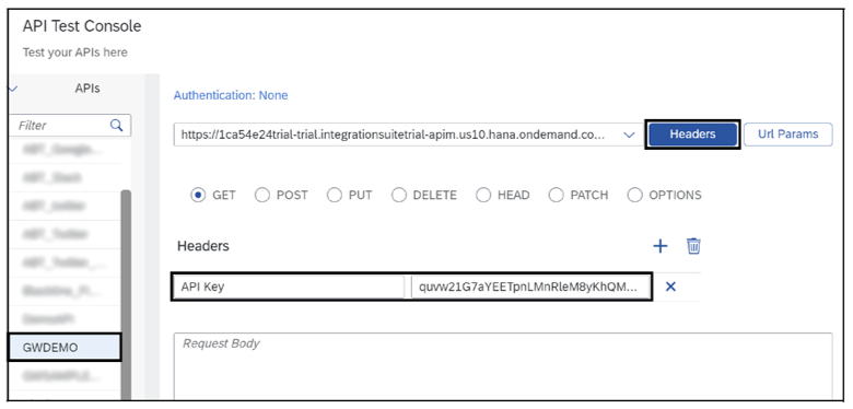 Testing APIs in SAP Integration Suite