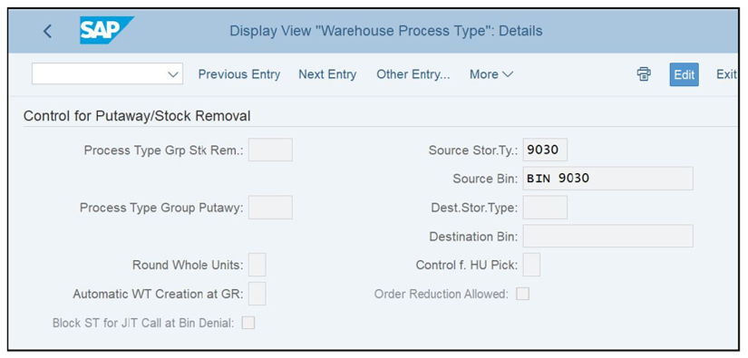 Warehouse Process Type Fields and Attributes in SAP S/4HANA EWM