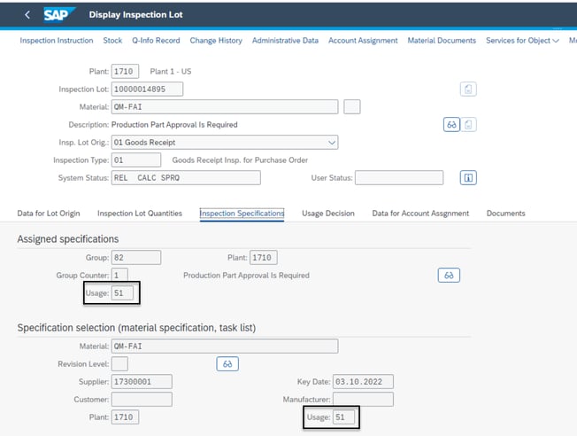 First Article Inspection for Production Part Approval in SAP S/4HANA