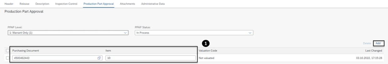 First Article Inspection for Production Part Approval in SAP S/4HANA
