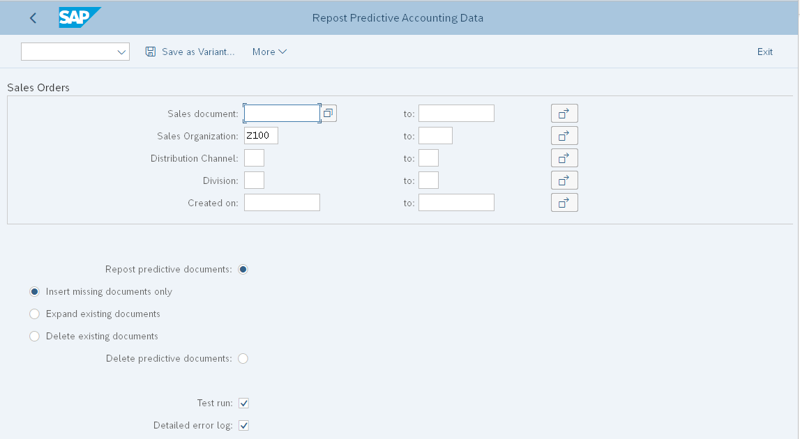 SAP S/4HANA Predictive Accounting for Incoming Sales Orders