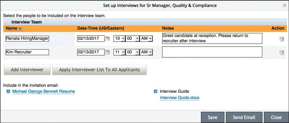 Scheduling Interviews in SAP SuccessFactors Recruiting