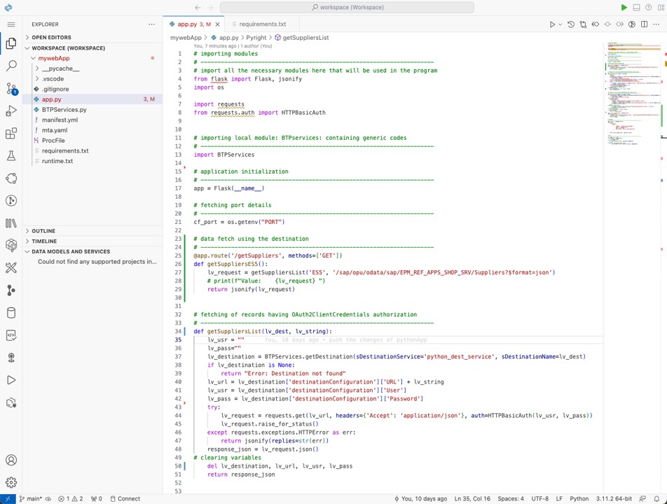 How to Integrate a Python App with SAP Business Application Studio for ...