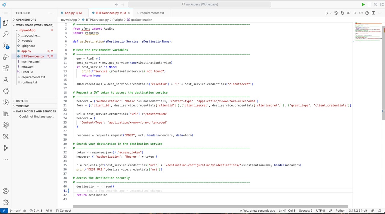 How to Integrate a Python App with SAP Business Application Studio for ...