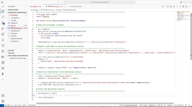 How to Integrate a Python App with SAP Business Application Studio for ...