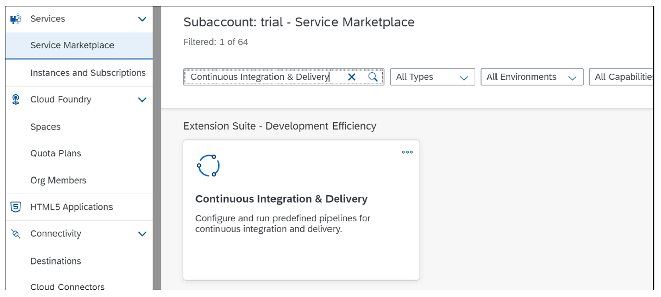 How to Configure CI/CD with SAP Continuous Integration and Delivery Service