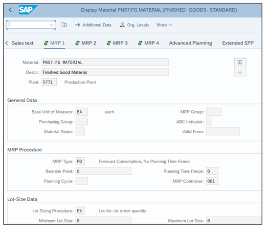 The MRP 1 View in SAP S/4HANA