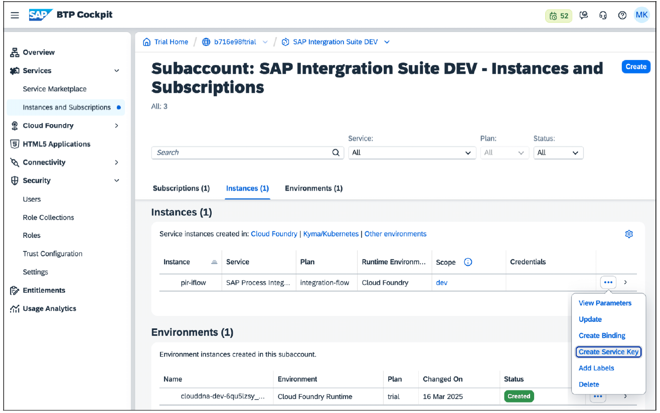 What a Service Key Is in SAP Integration Suite