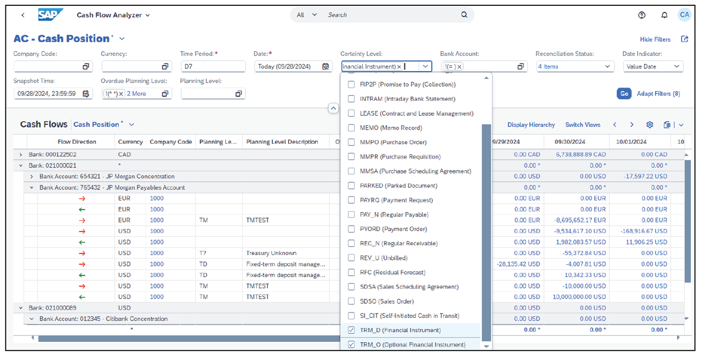 Integrating Cash Management with SAP Treasury and Risk Management