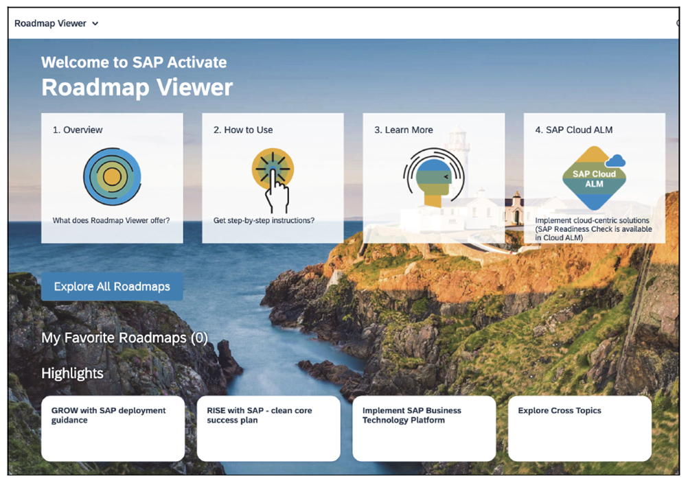 Using the Roadmap Viewer for SAP Activate Projects