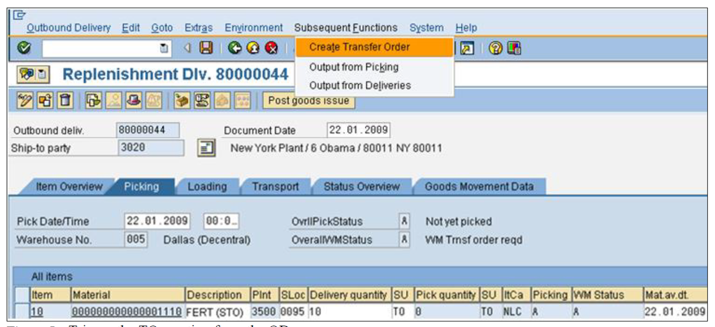 Using a Single SAP System for Stock Transport Order Processes