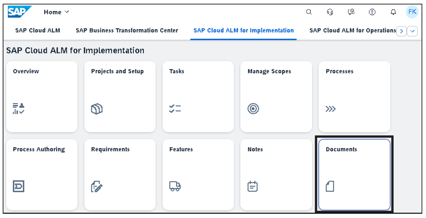 Document Management in SAP Cloud ALM