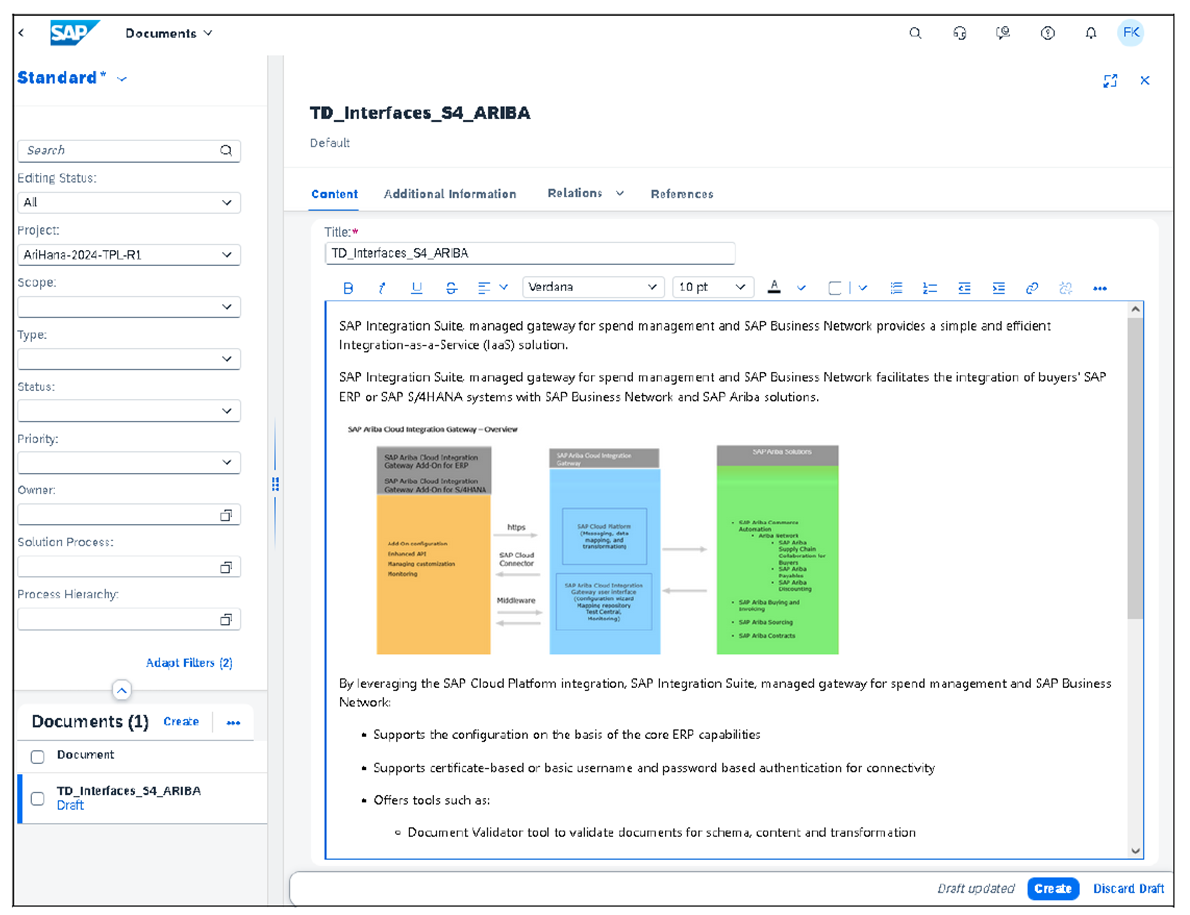 Gestión de documentos en SAP Cloud ALM - S4PCADEMY