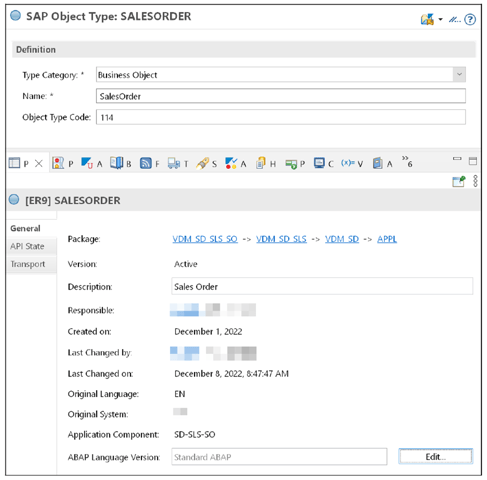 SAP Object Types and Object Node Types