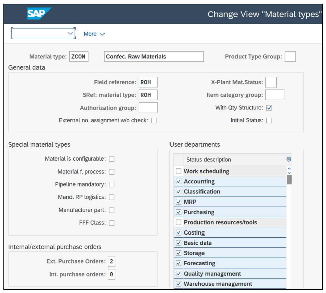 How to Configure a New Material Type in SAP S/4HANA