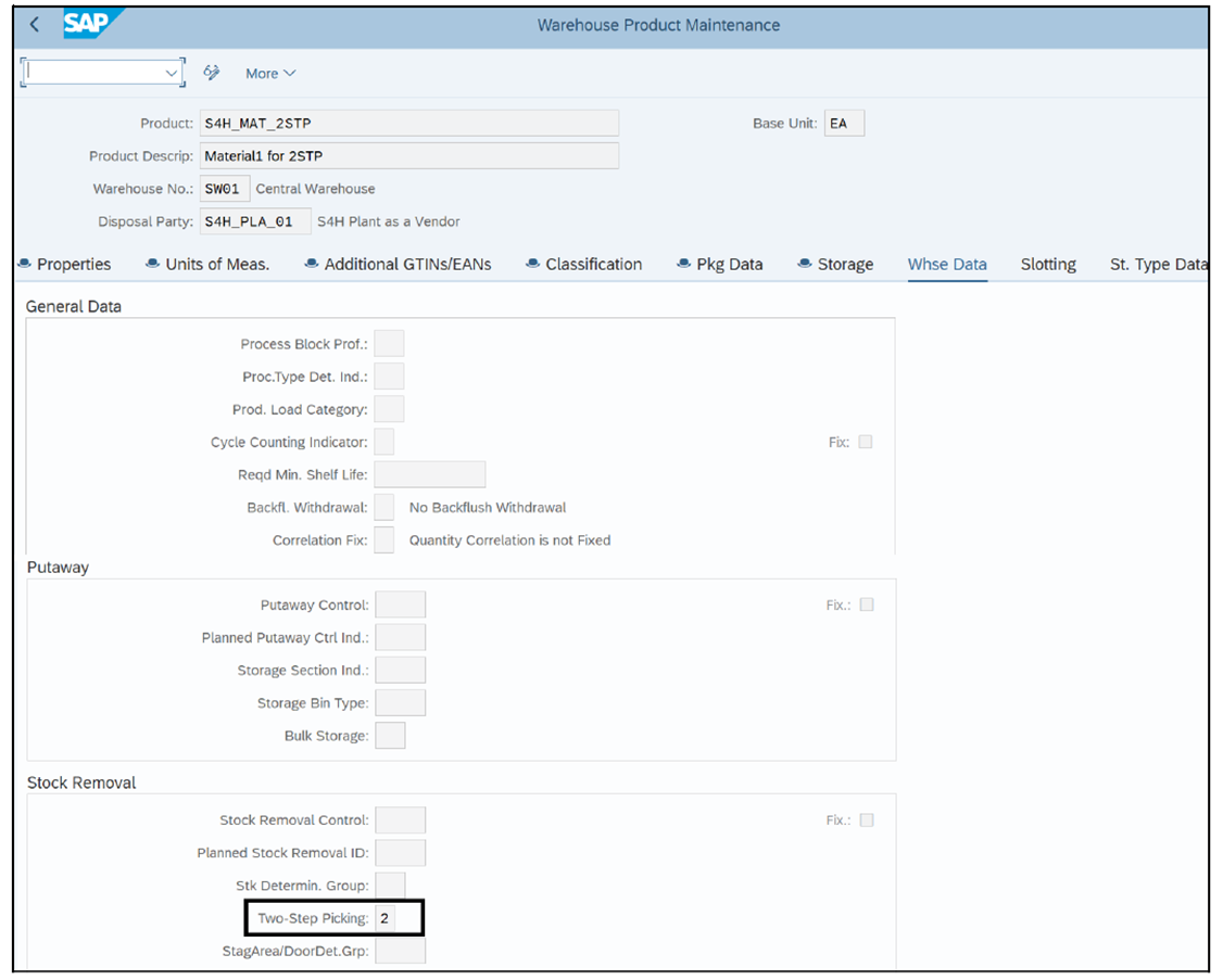 Two-Step Picking in SAP EWM