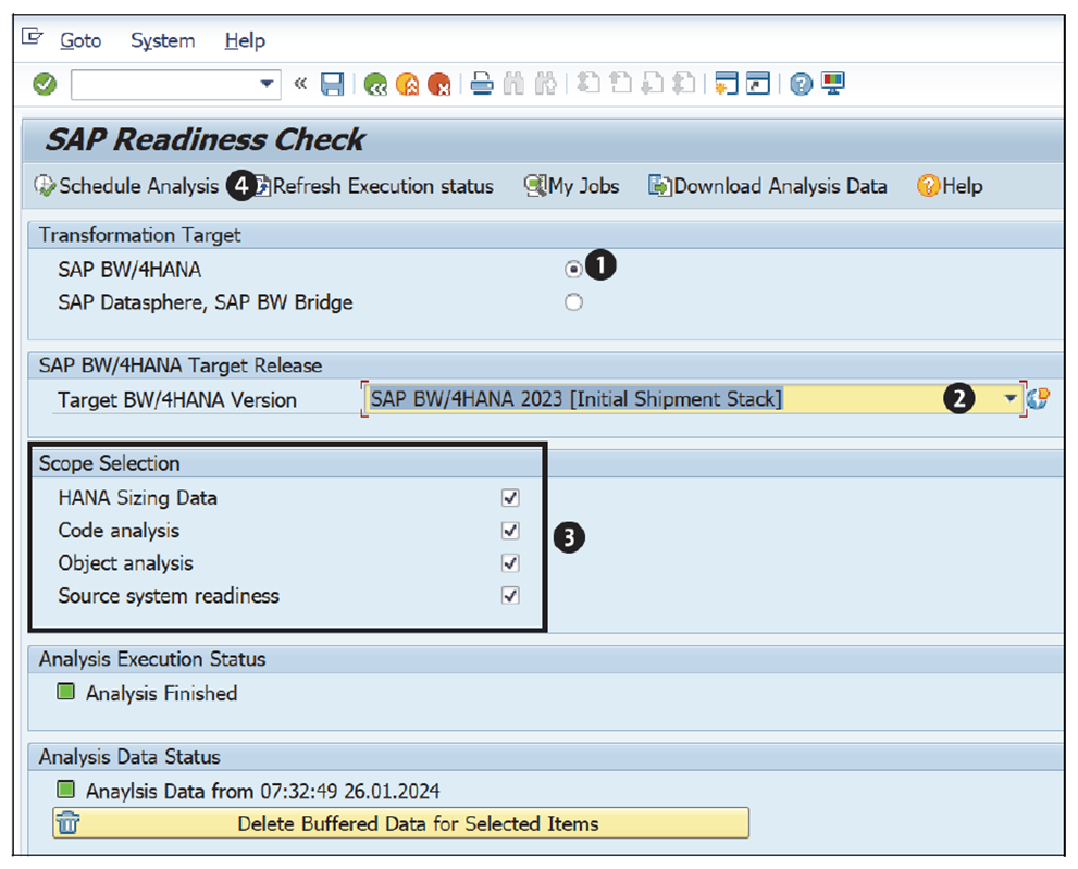 SAP Readiness Check for SAP BW/4HANA