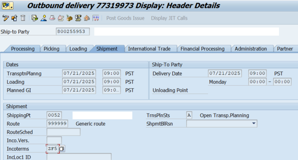 Internal Settlement in SAP S/4HANA Transportation Management
